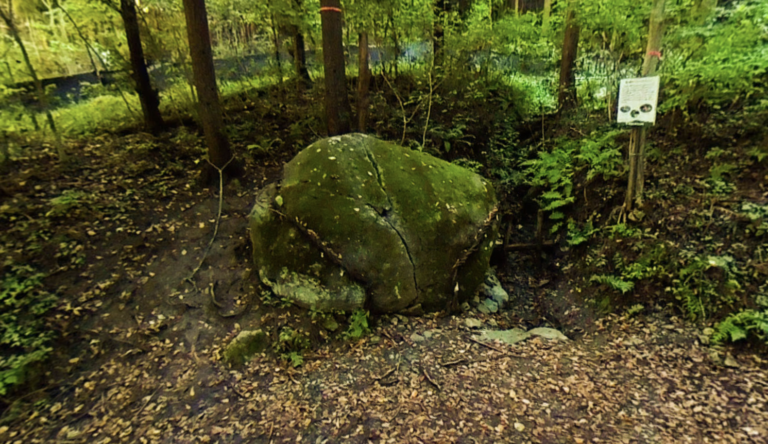 Visit Demon Slayer location: The Rock Cut in Two by Tanjiro | Kimetsu Cafe